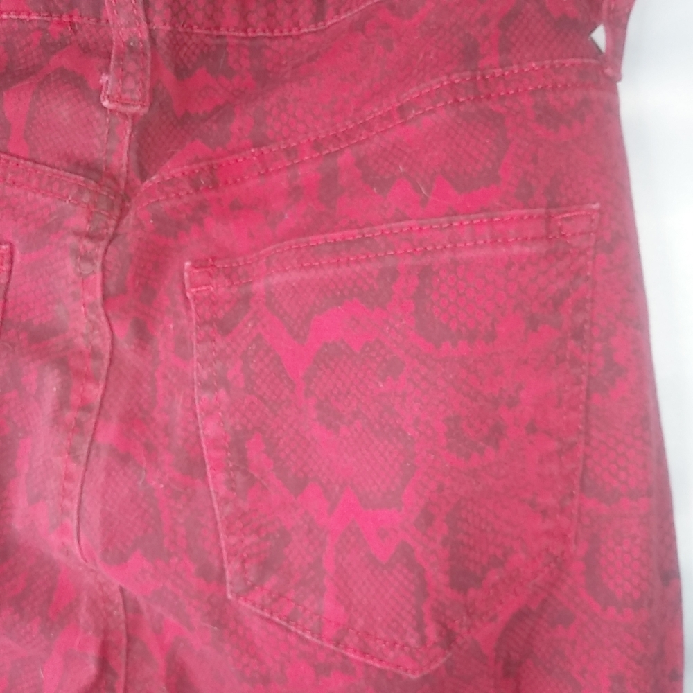 Celebrity Pink The Spice 28 Snake Red Jeggings Pants - Gem